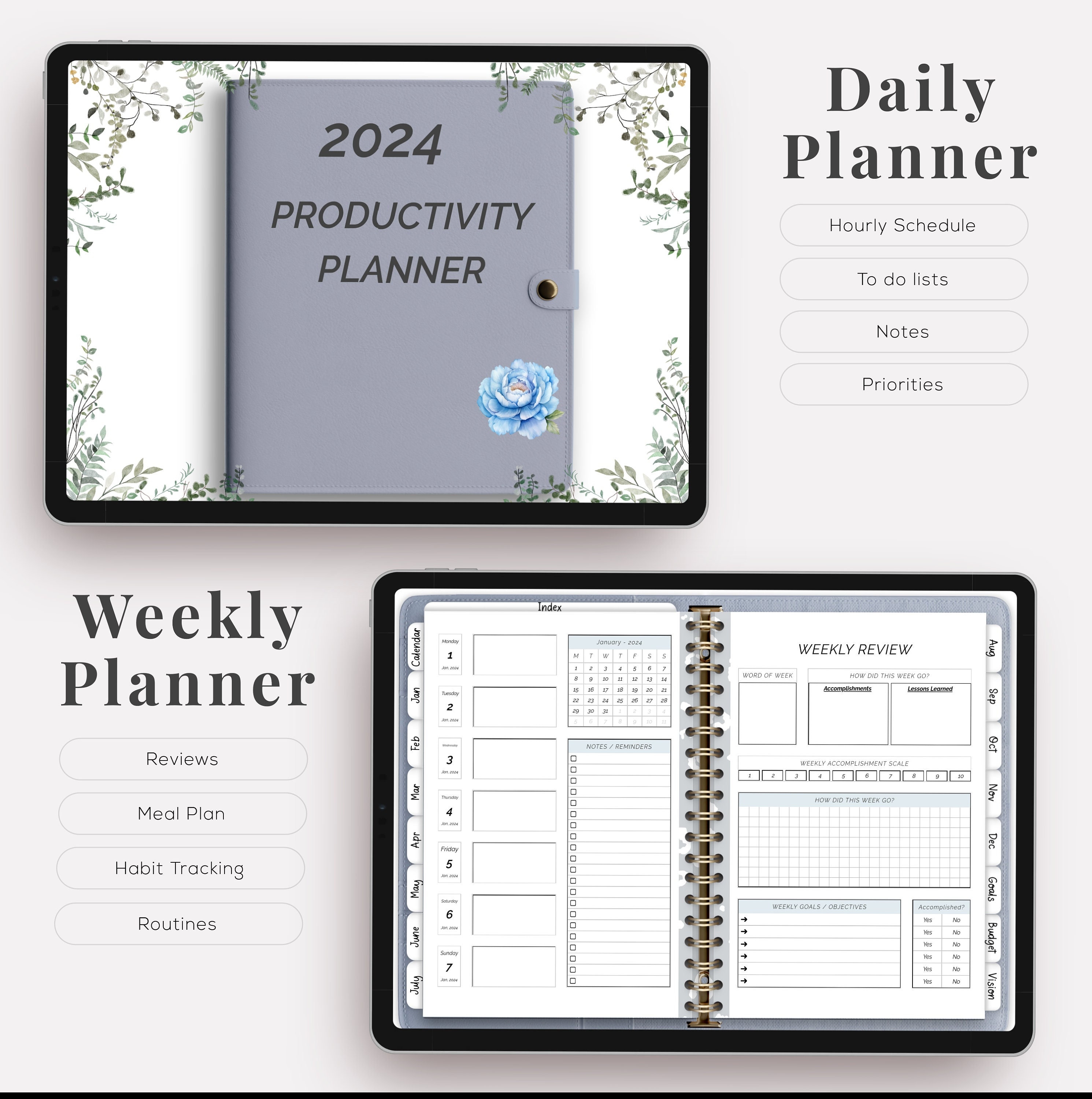 ULTIMATE 2024 PRODUCTIVITY PLANNER - Etsy