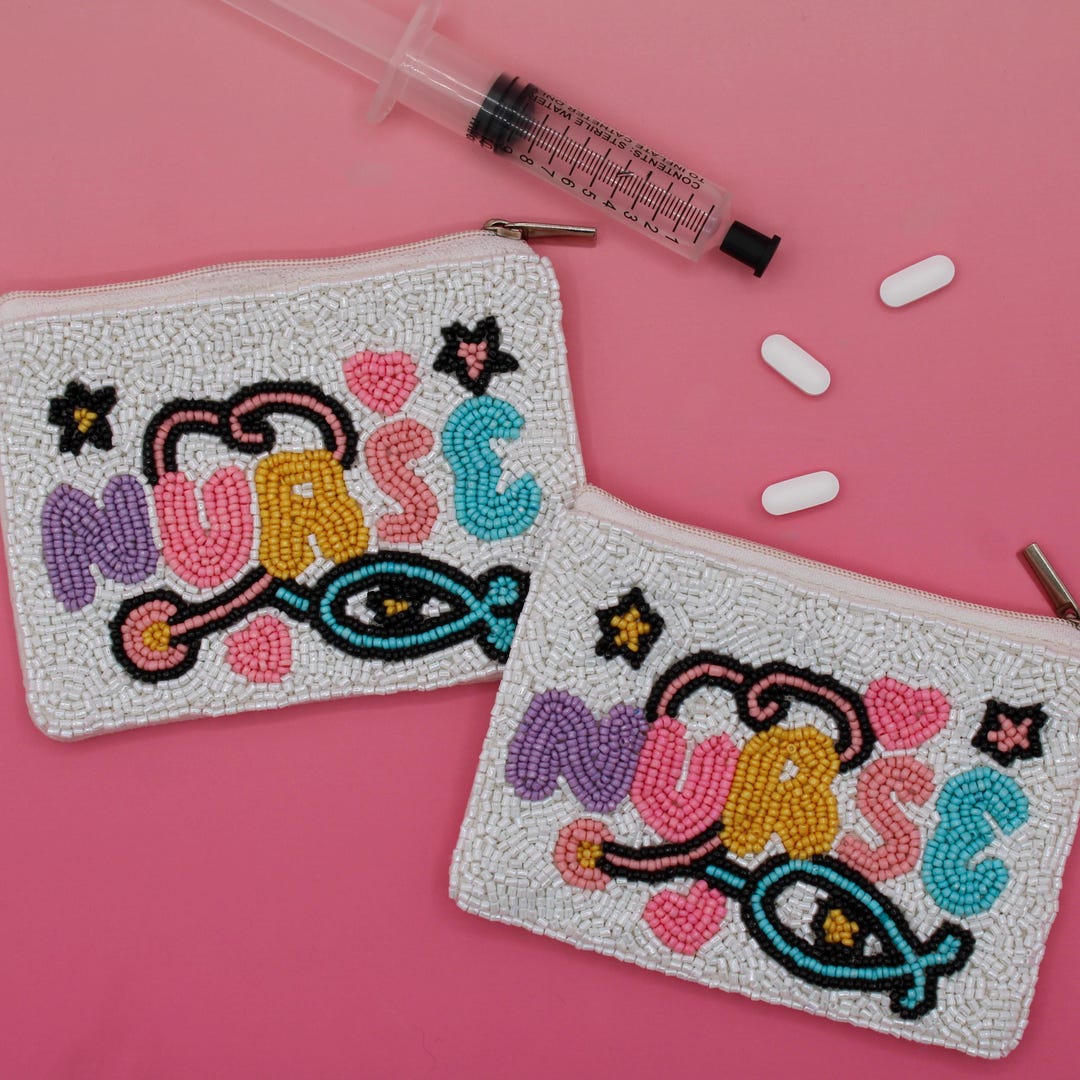 Beaded Coin Purse, Nurse Coin Purse, Nursing Gift, Gift for Nurse ...