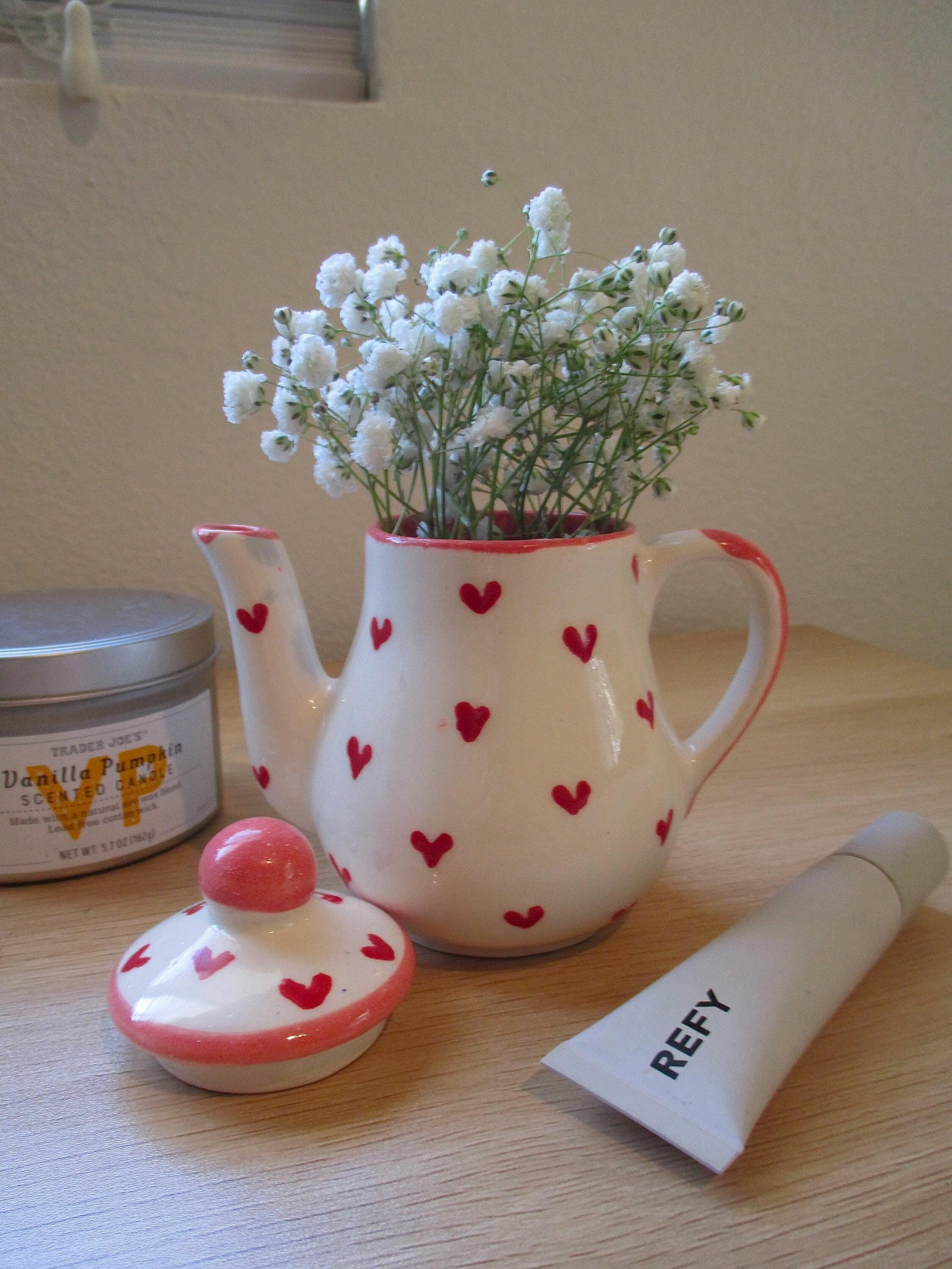 Mini Coquette Teapot Vase, Cute Flower Vase, Teapot Vase, Cute Vase ...
