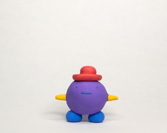 Little Guys Grape Original Polymer Clay Sculpture Desk Buddy - Etsy