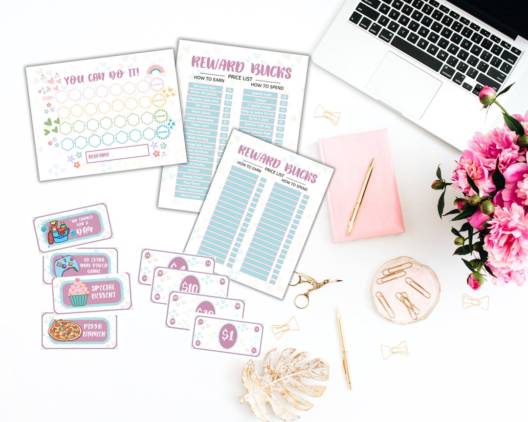 Kids Reward Chart, Reward Bucks, Reward Price List - Etsy