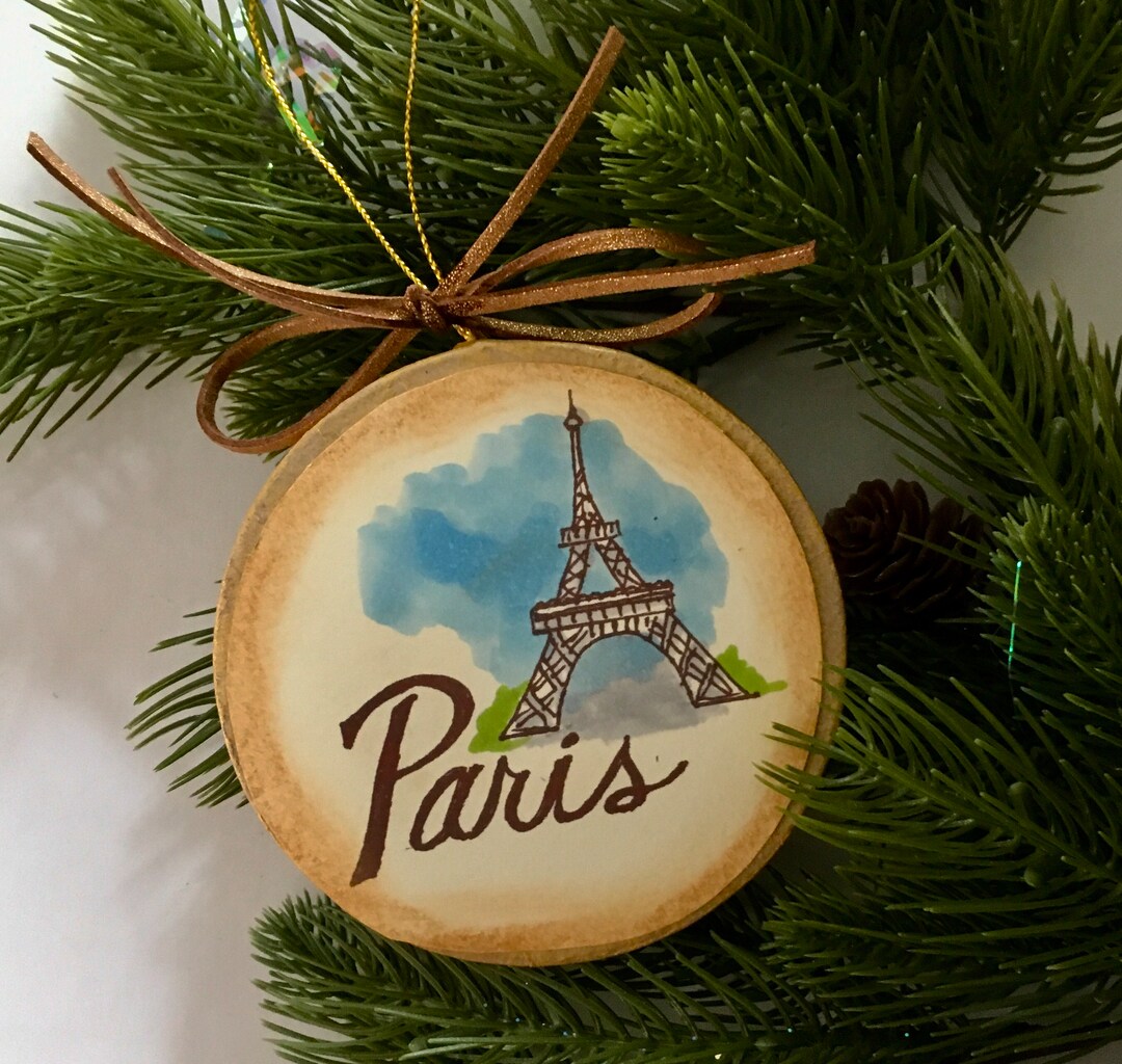 Paris Keepsake Travel Ornaments - Eiffel Tower or Arc De Triomphe - Etsy