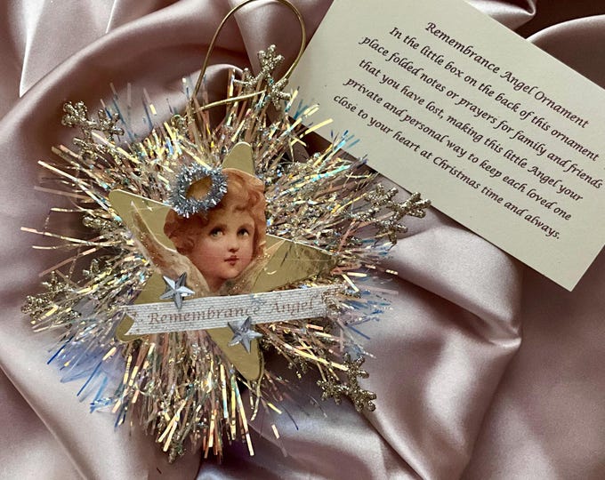 Remembrance Angel Ornament With Box for Personal Message - Etsy