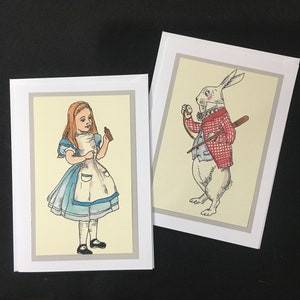 Alice in Wonderland and the White Rabbit Framable Cards - Etsy