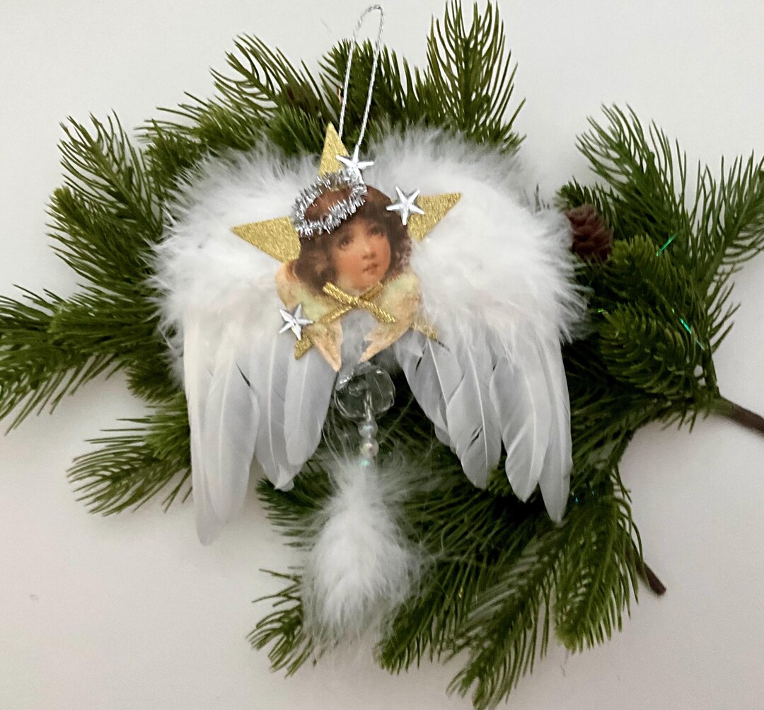 Victorian Scrap Angel With Bead Tassel - Etsy