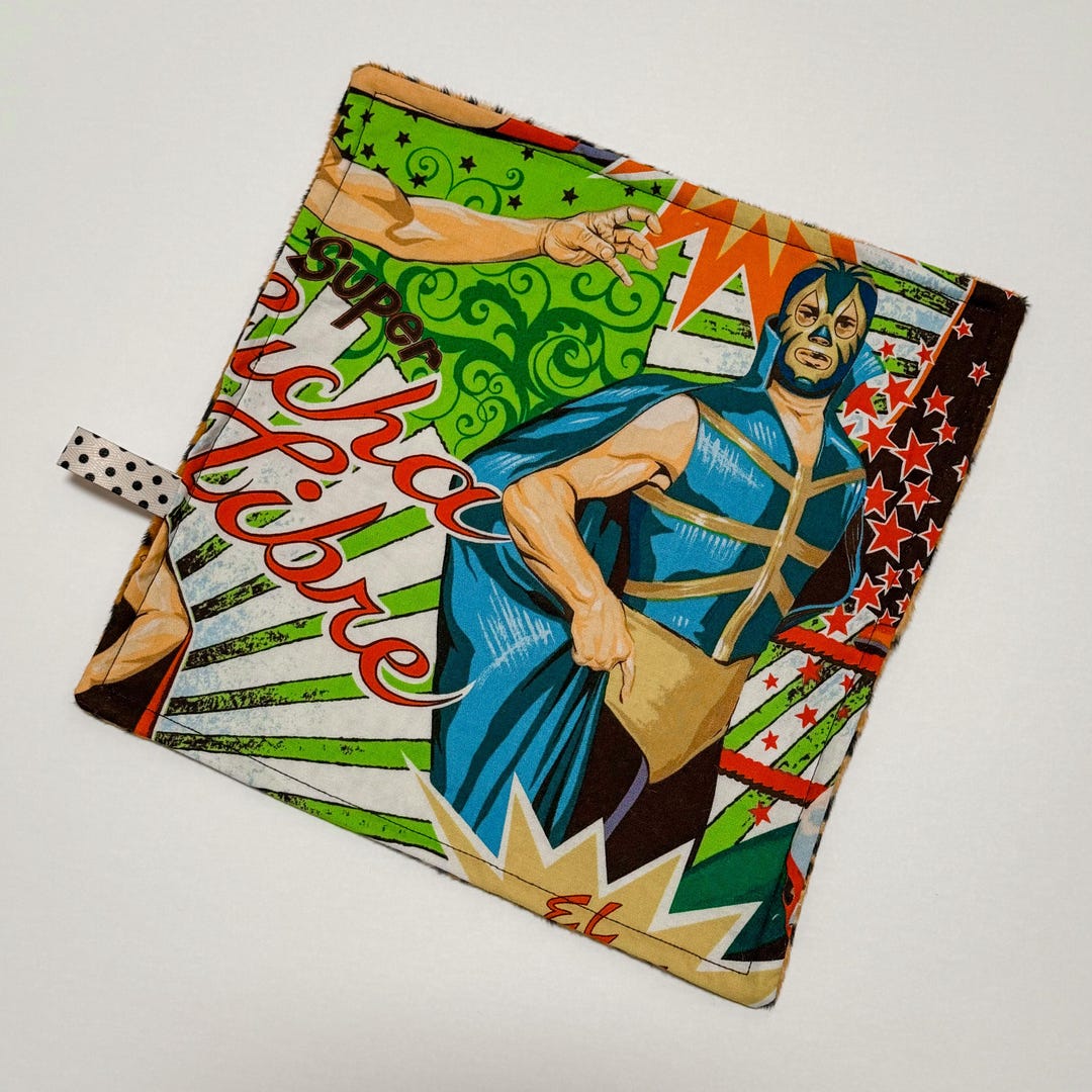 OOAK Cute and Unique Lucha Libre Baby Blanket Lovey - Etsy