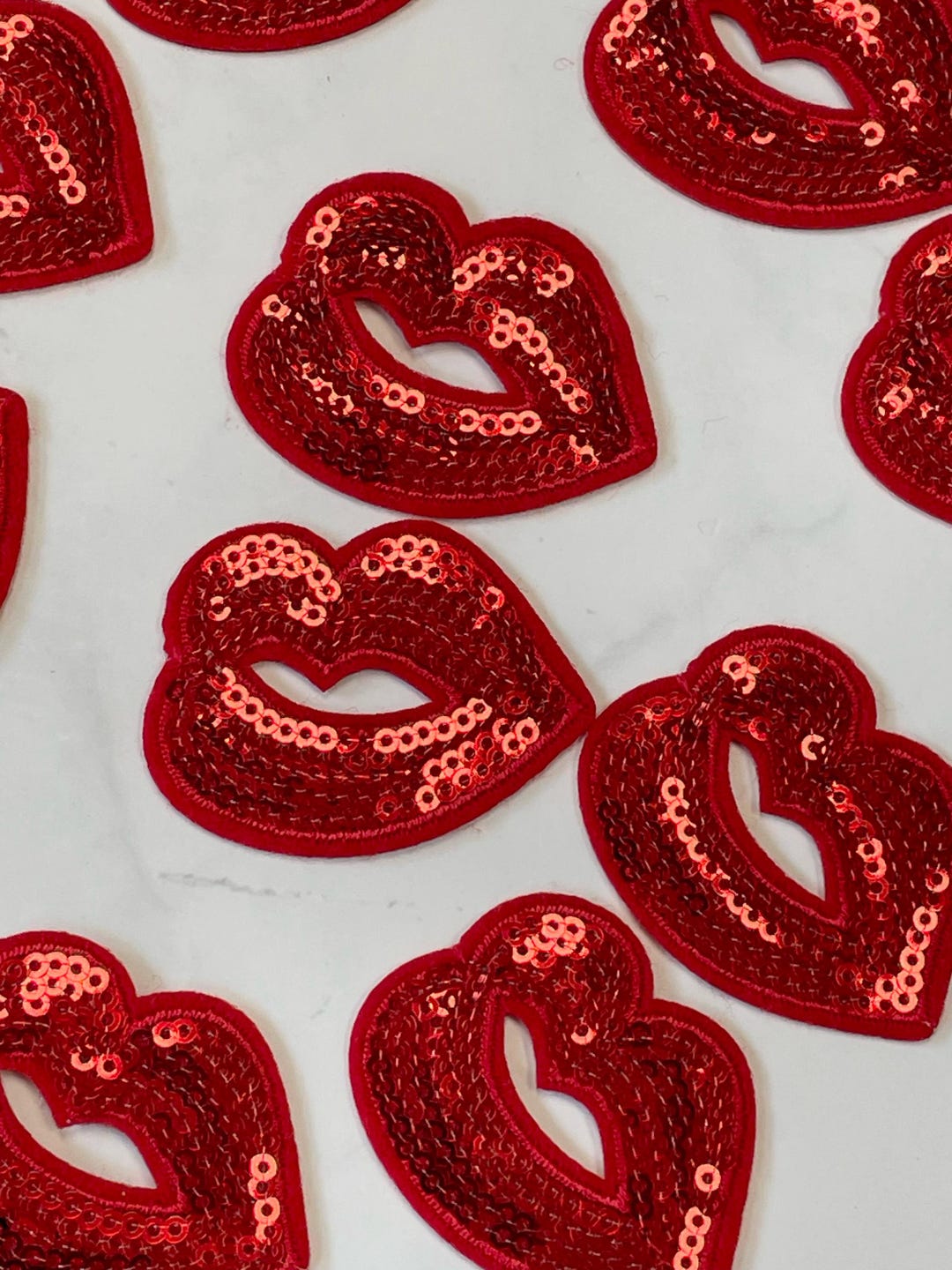 Sequin Lips 5pcs, Lips Patch for Applique, DIY Hair Accessory or Crafts ...