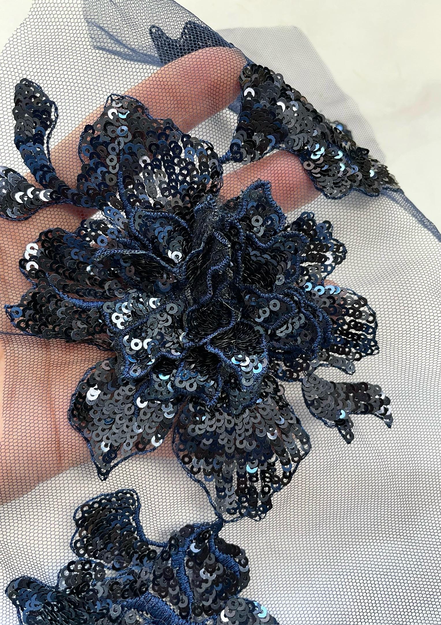 Sequined Flower Patch 1pcs, 3D Patch for Applique, DIY Accessory or ...