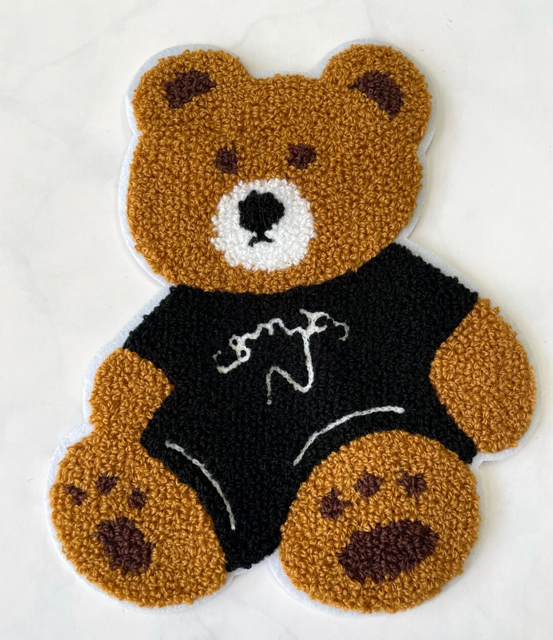 Cartoon Teddy Bear Large Patch, Embroidery Bear Patch, Animal Badge for ...
