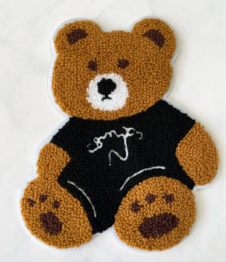 Cartoon Teddy Bear Large Patch, Embroidery Bear Patch, Animal Badge for ...