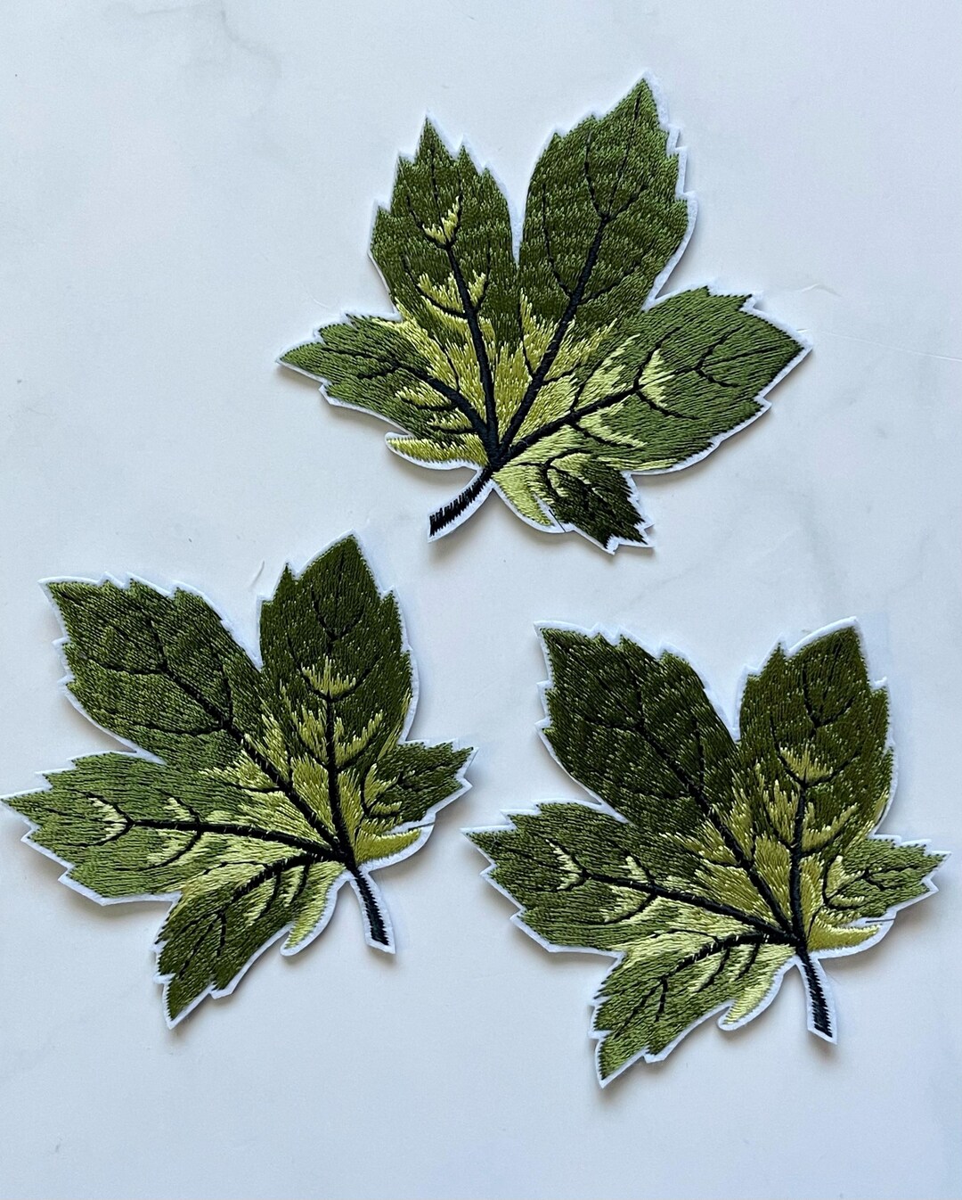 Embroidery Leaf Patch 3pcs, Cartoon Leaves Patch for Applique,diy ...