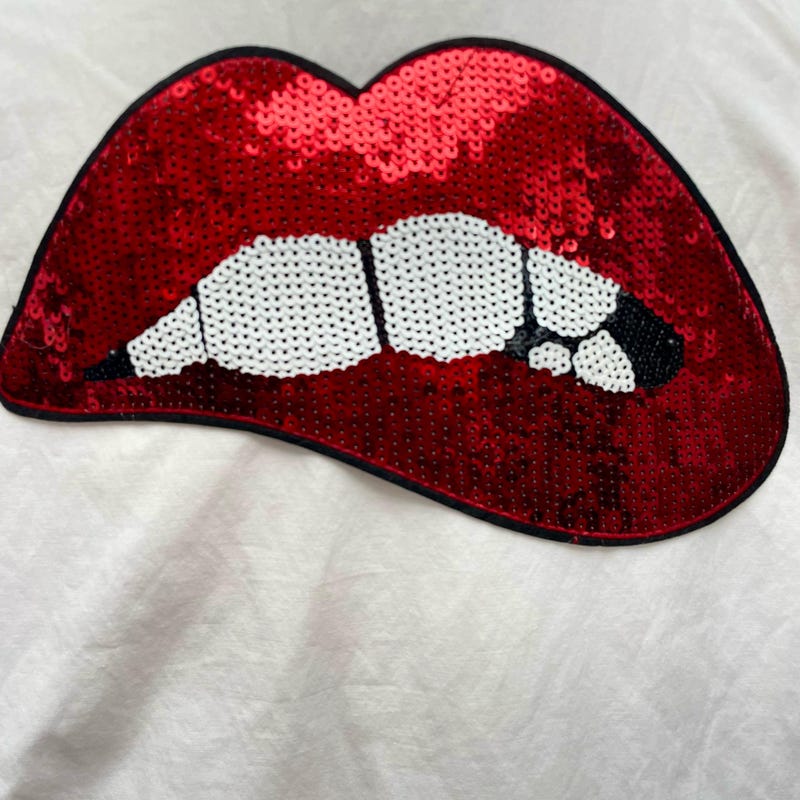 Lips Iron on Patch - Etsy