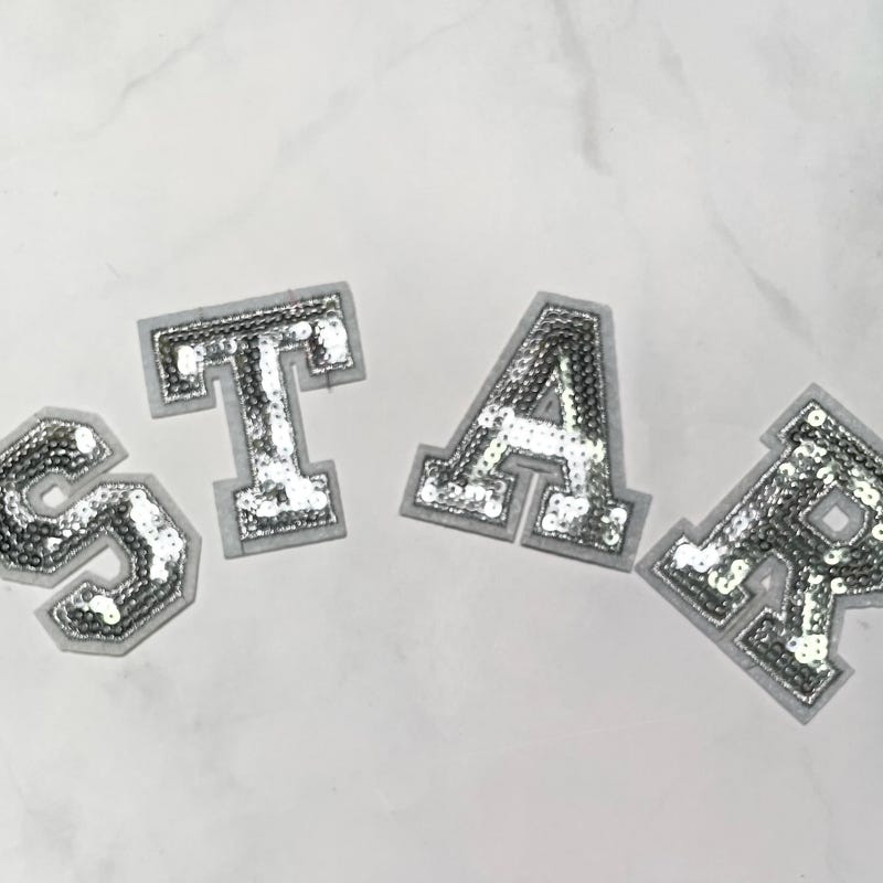 Sequin Iron on Letters - Etsy