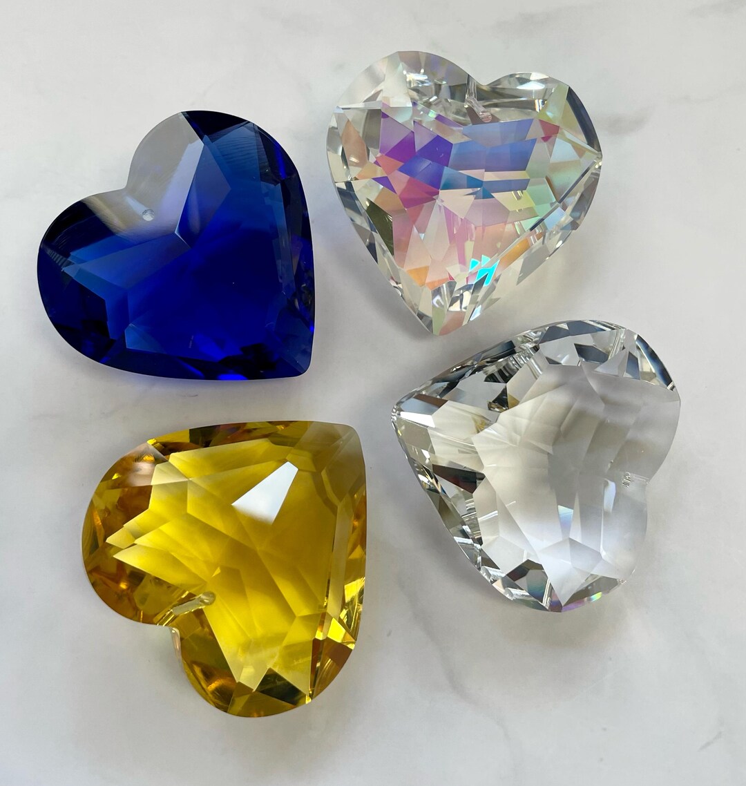 Bohemian Crystal Heart Pendant: DIY Suncatcher Jewelry Supplies - Etsy