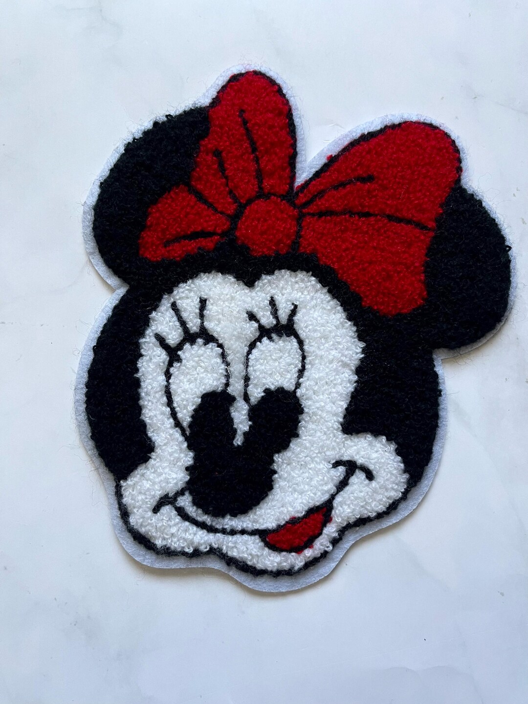 Chenille Minnie Mouse Patch, Disney Sew on Applique (7x6"), DIY ...