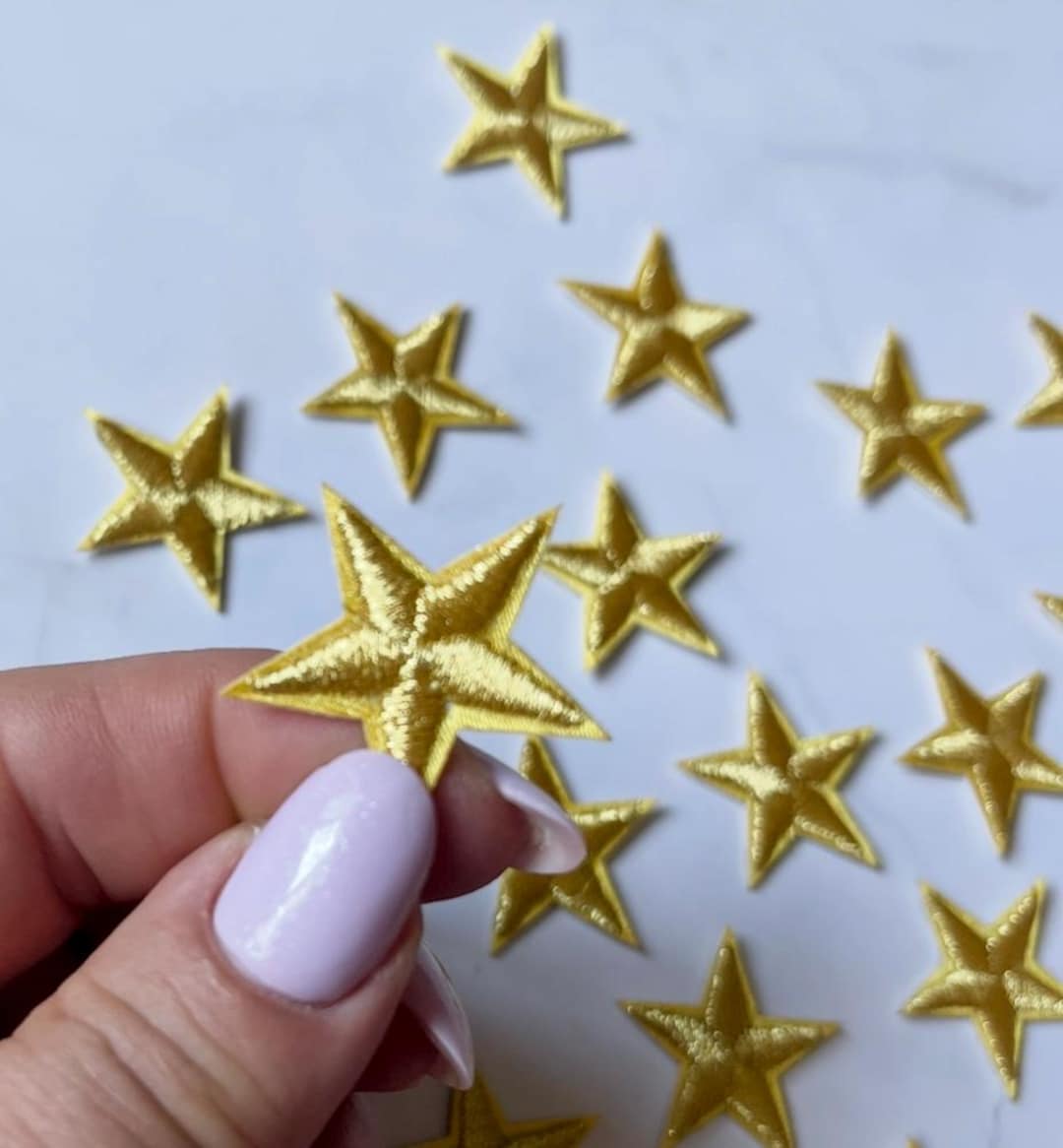 Gold Star Embroidery 10pcs, Iron on Applique, DIY Supplies Crafts, Star ...