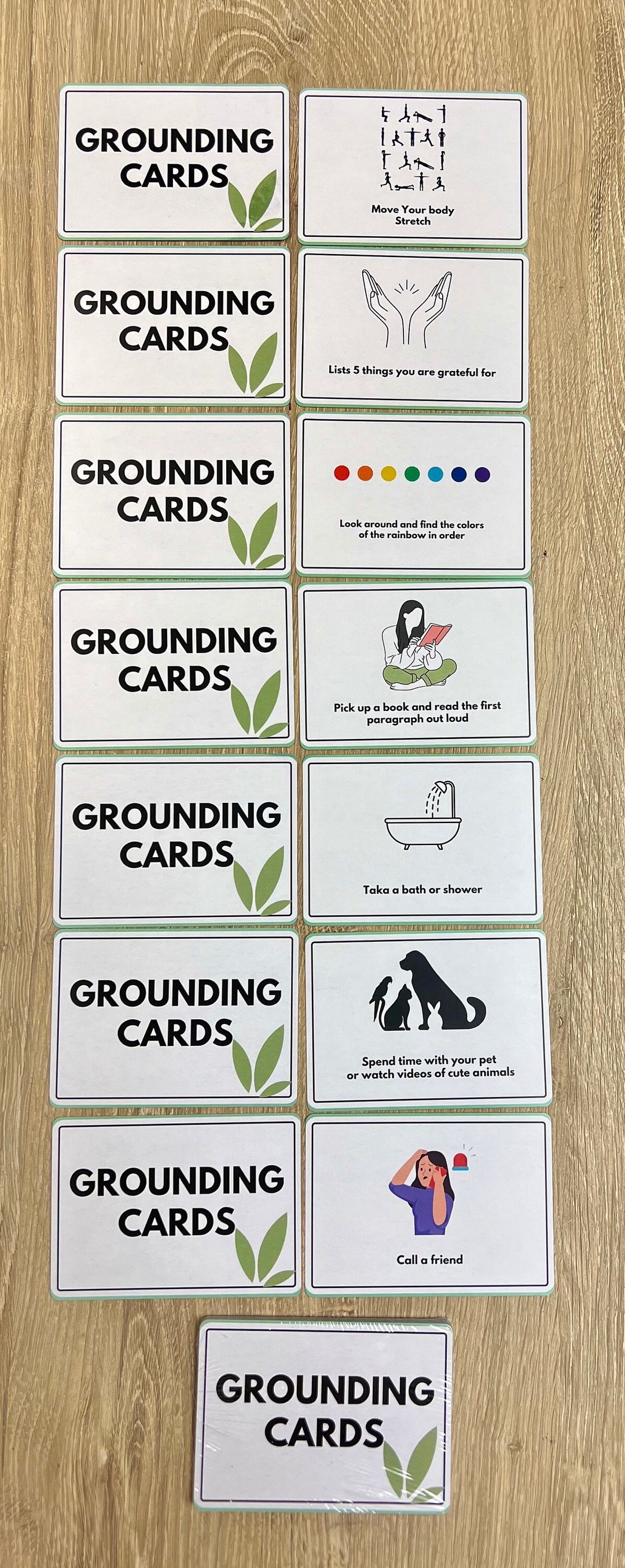 Grounding Cards for Anxiety, Stress Great for Therapists, Educators ...