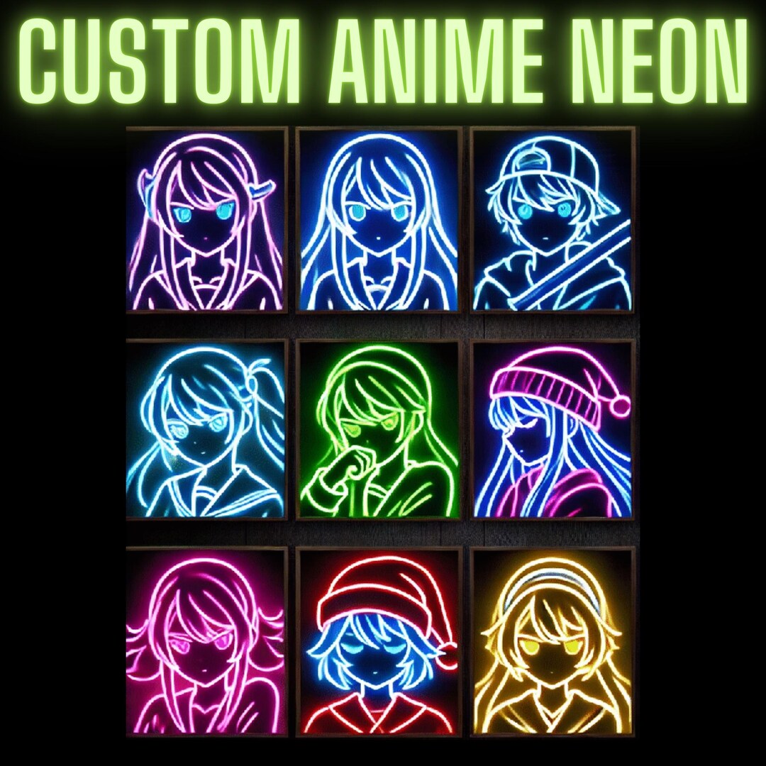 Anime Neon Sign, Game Room Neon LED, Anime Gifts, Anime Plexiglass Neon ...