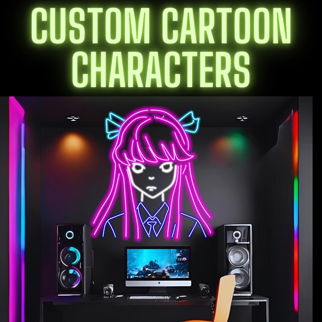 Cartoon Neon Sign, Game Room Neon LED, Anime Gifts, Personalized Gift ...