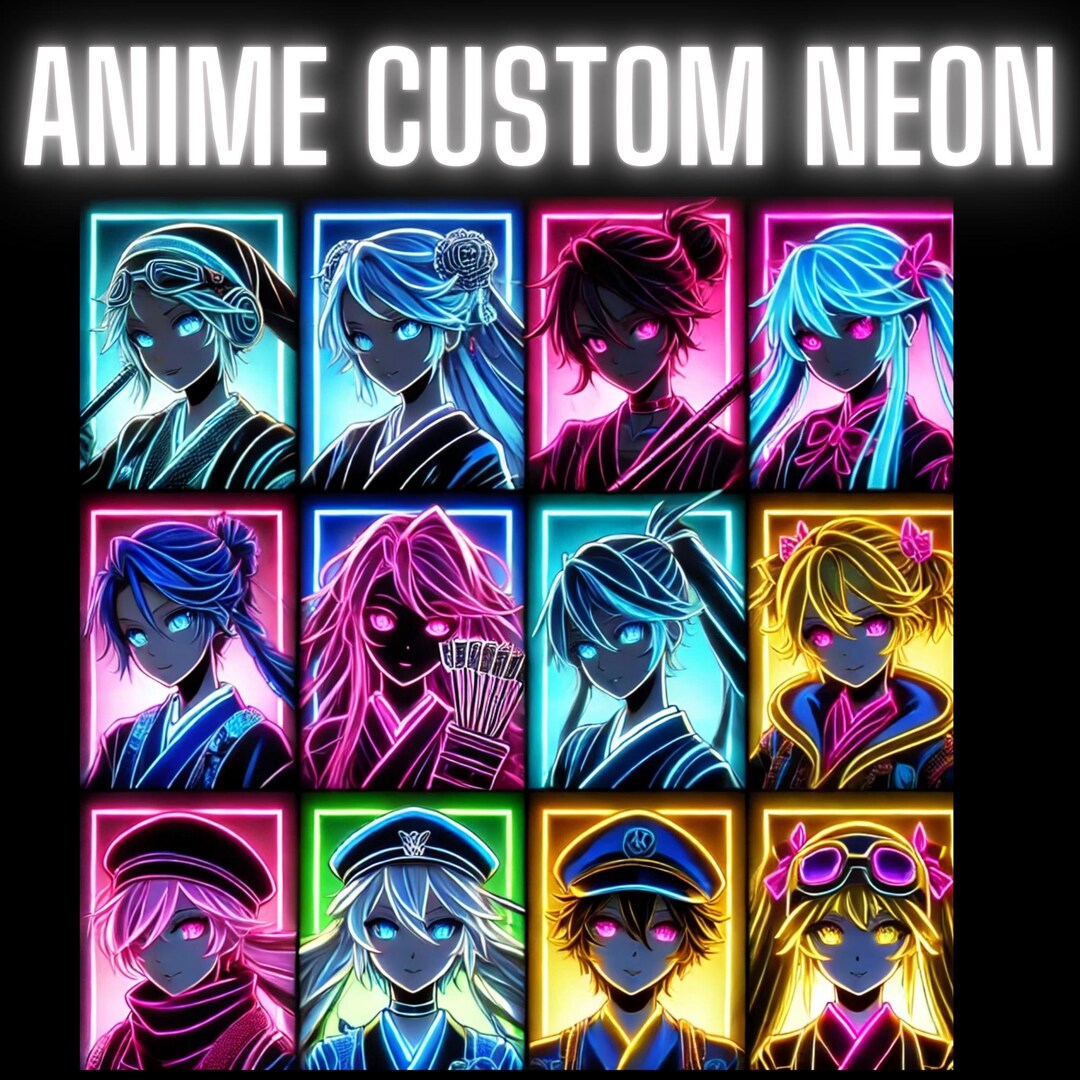 Anime Neon Sign, Game Room Neon LED, Anime Gifts, Anime Plexiglass Neon ...