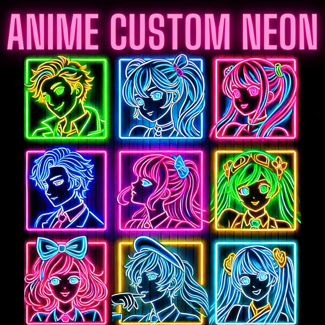 Anime Neon Sign, Game Room Neon LED, Anime Gifts, Anime Plexiglass Neon ...