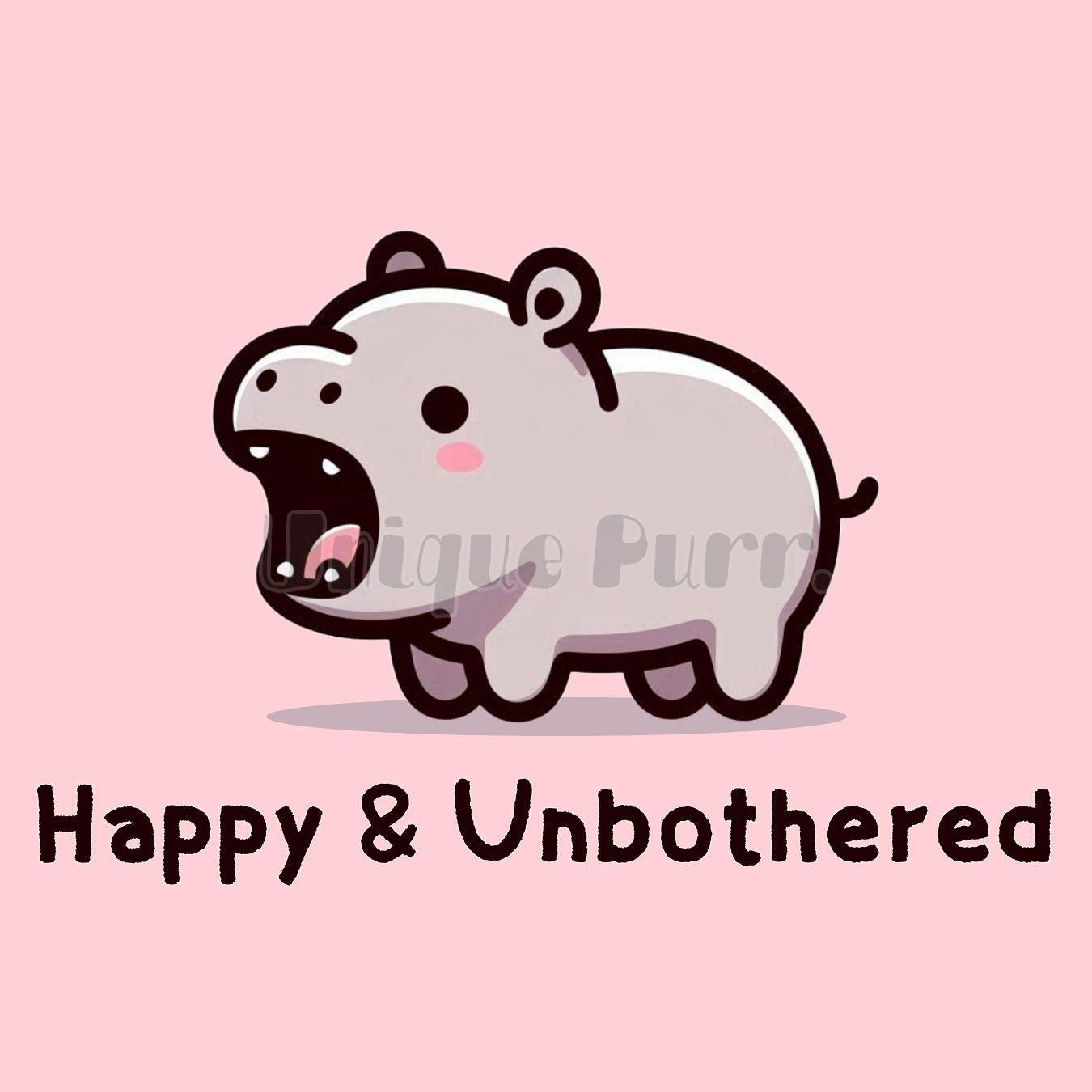 Moo Deng Hippo Clipart, Moodeng PNG SVG JPG, Moo-deng With Quote Design ...