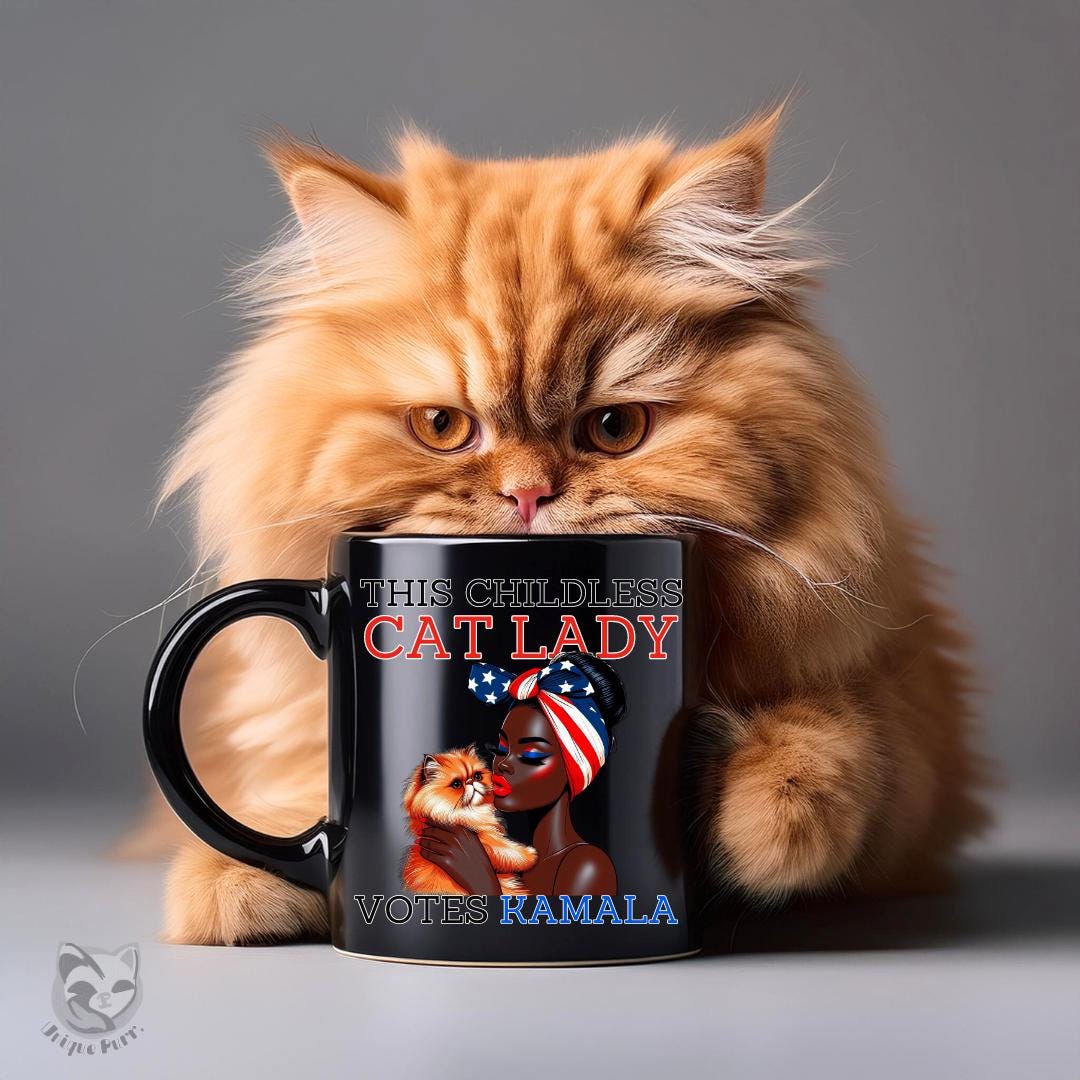 Cat Ladies for Kamala Harris PNG JPG SVG Design Election 2024 Colored ...