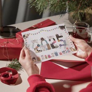 2025 Calendar PNG Bundle Clipart, Pet New Year Card Prints, Cute Cats ...