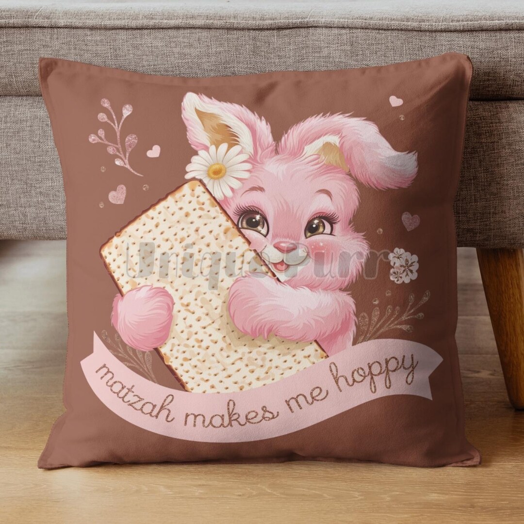 Passover Clipart Funny Matzah PNG SVG JPG Retro Pink Bunny Girly Vector ...