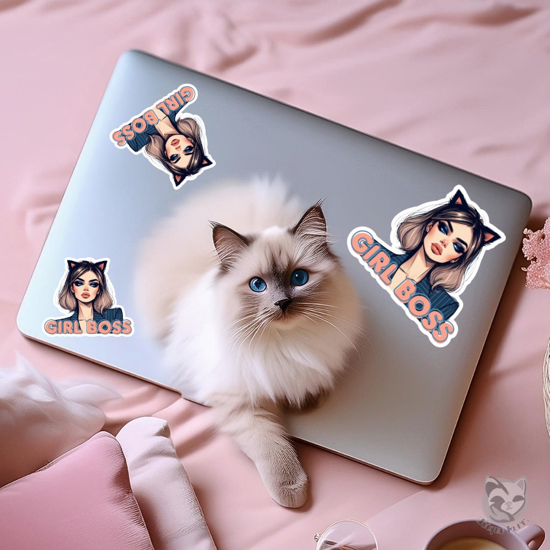 Printable Girl Boss Cat Lady Image File PNG JPG SVG Clipart Free ...