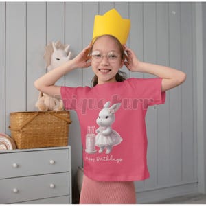 Elegant Bunny Happy Birthday Clipart PNG JPG SVG Cute Rabbit Digital ...