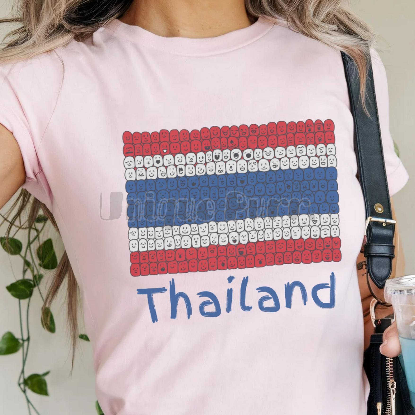 Thailand Flag Art Print: Diverse Faces, Patriotic Thai Illustration ...