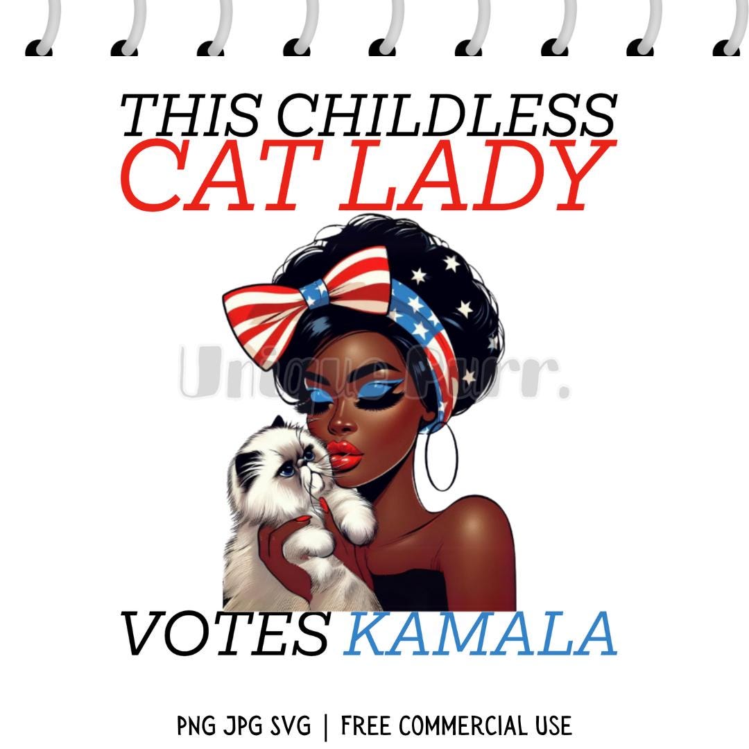 Cat Ladies for Kamala Harris PNG JPG SVG Design Election 2024 Colored ...