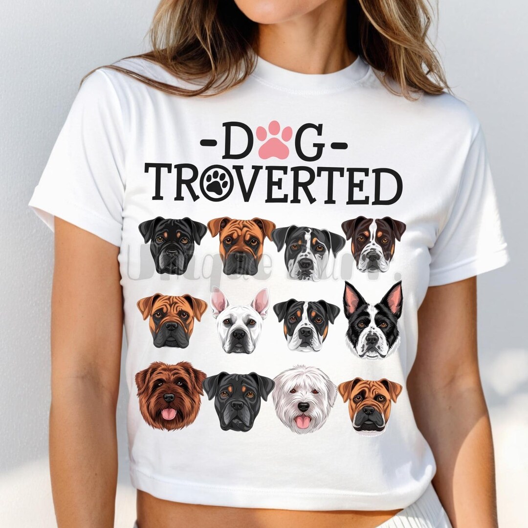 Dogtrovert Vector Art PNG SVG JPG Introvert Minimal Printable Clipart ...