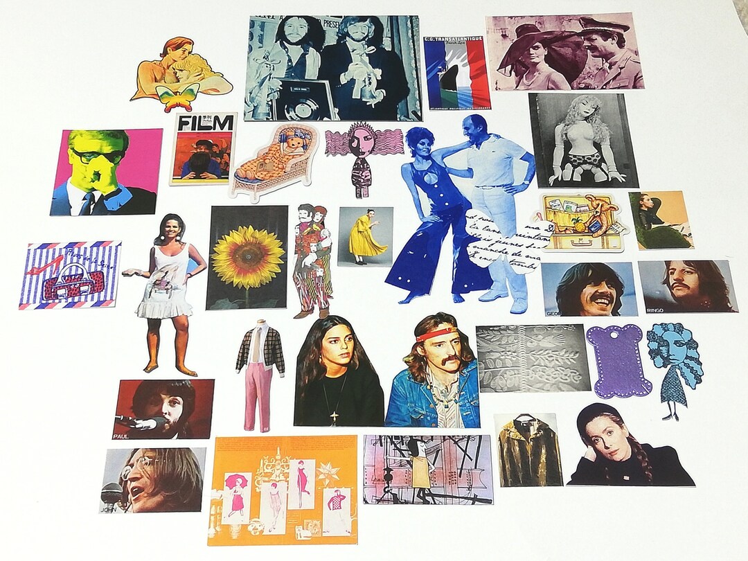 1960s 1970s Themed Ephemera Grab Pack,scrap Pack,collage Materials ...