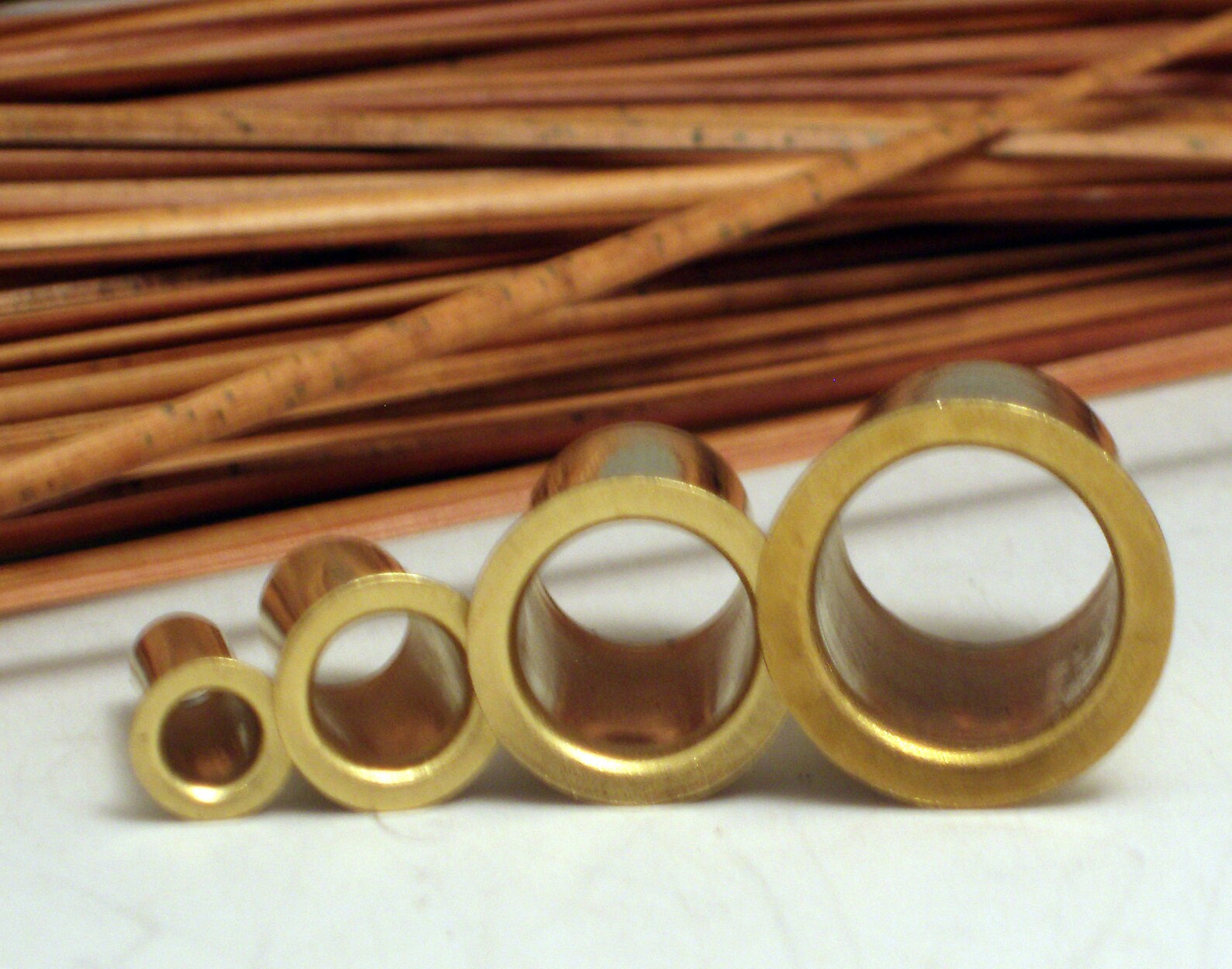 4 Brass GUIDES for Pine Needle Basket Making - Etsy