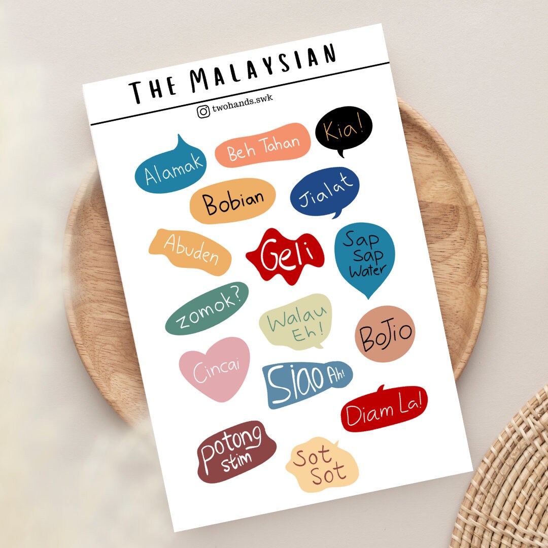 The Malaysian Slang Stickers Digital Download - Etsy