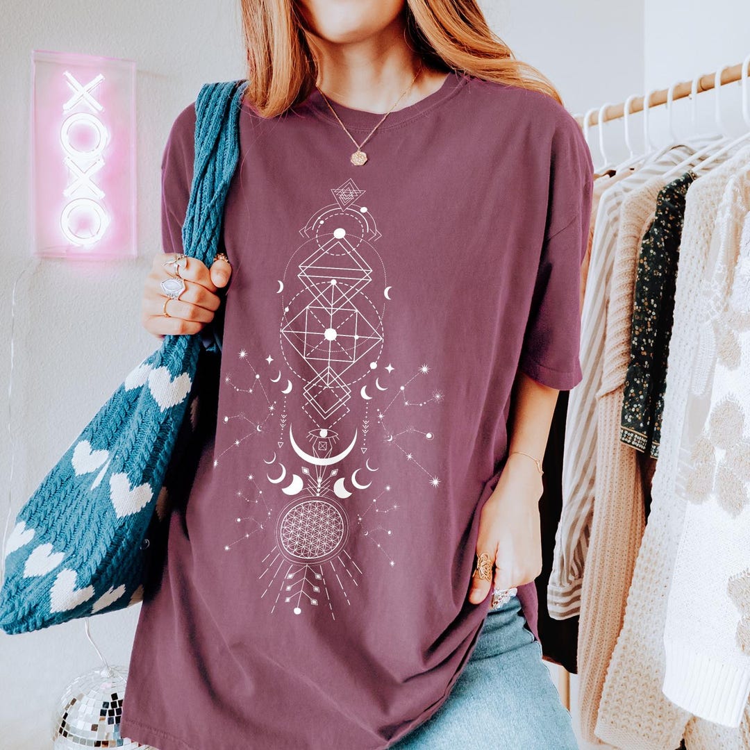 Sacred Geometry Shirt, Flower of Life Tshirt, Spiritual Yoga Tee ...