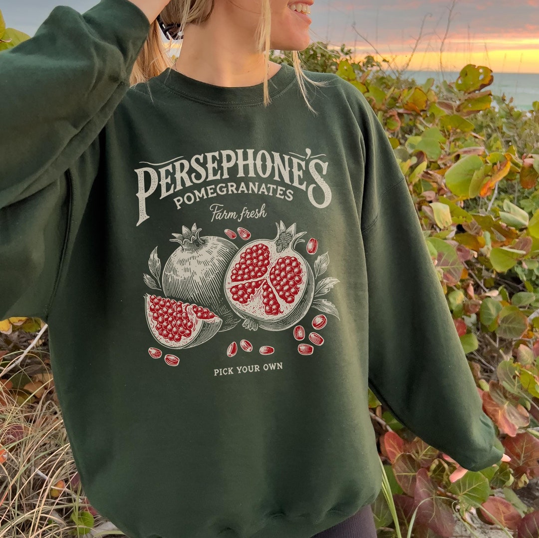 Persephone's Pomegranate Sweatshirt, Persephone Greek Mythology Sweater ...