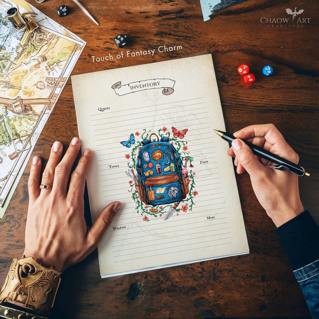 Dnd 5e Printable Bag of Holding Sheet Player Tools Dnd Added Part of ...