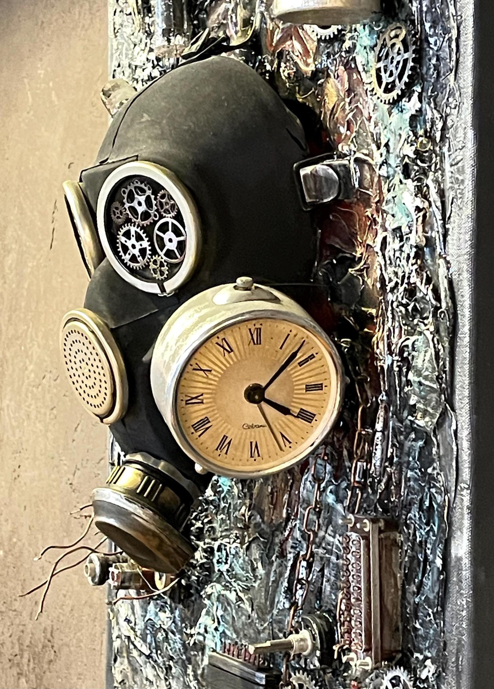 Steam Punk Wall Art, Gas Mask Wall Decor, Industrial Steampunk Wall ...