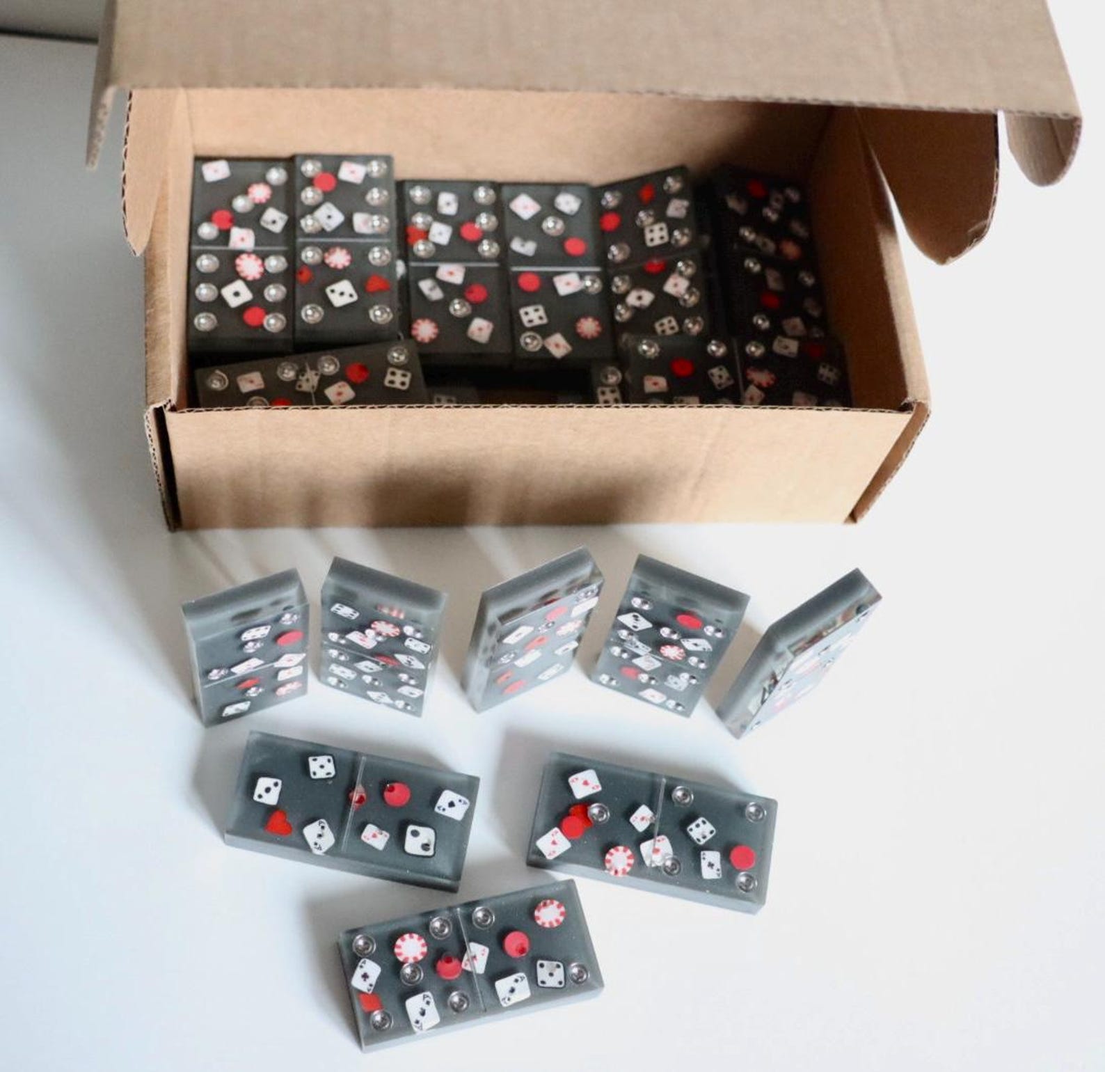 Epoxy Resin Domino Game, Creative Design, Game for Fun, Domino Set With ...