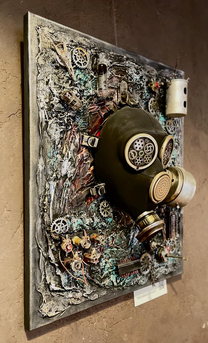 Steam Punk Wall Art, Gas Mask Wall Decor, Industrial Steampunk Wall ...
