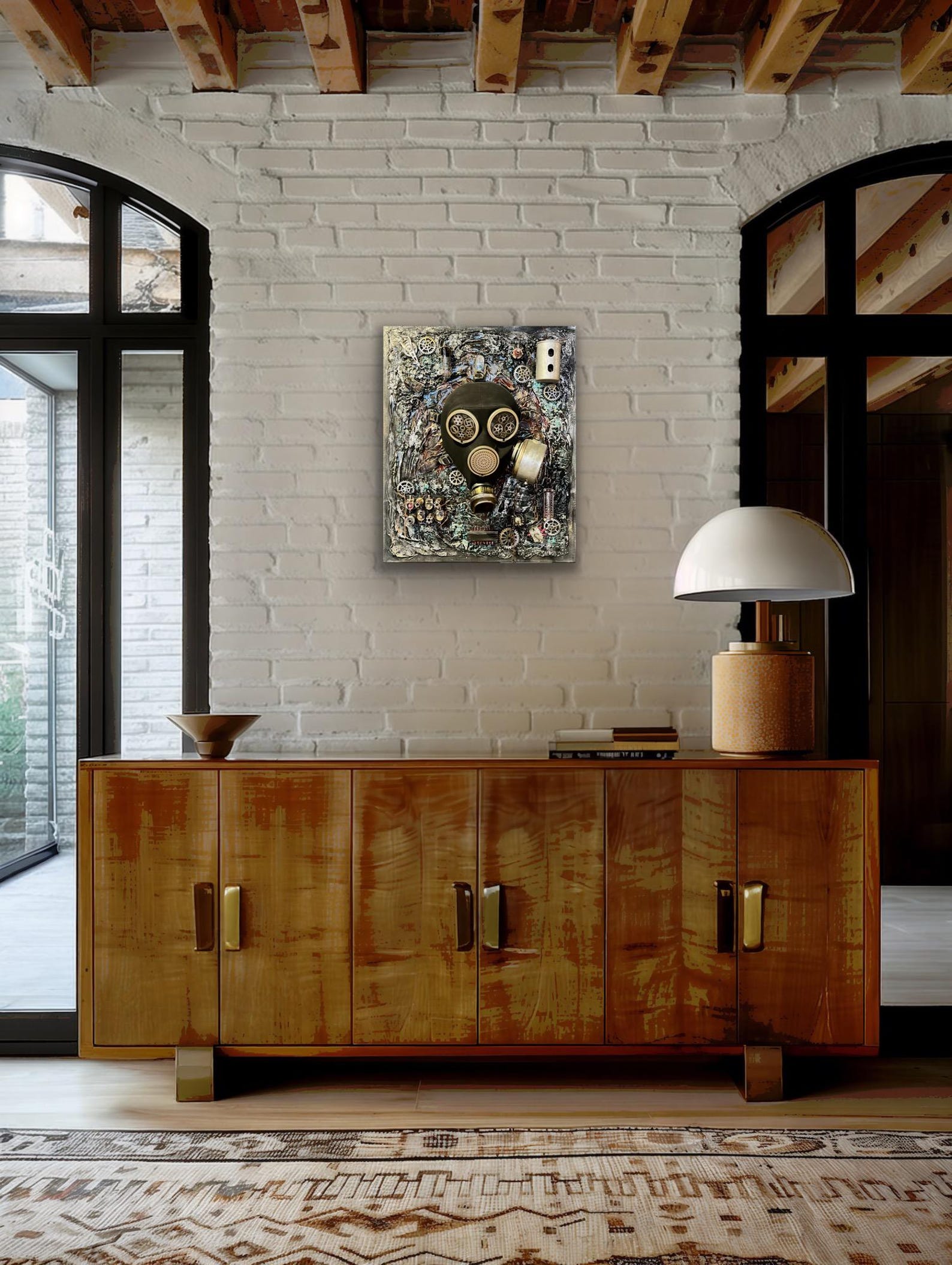 Steam Punk Wall Art, Gas Mask Wall Decor, Industrial Steampunk Wall ...
