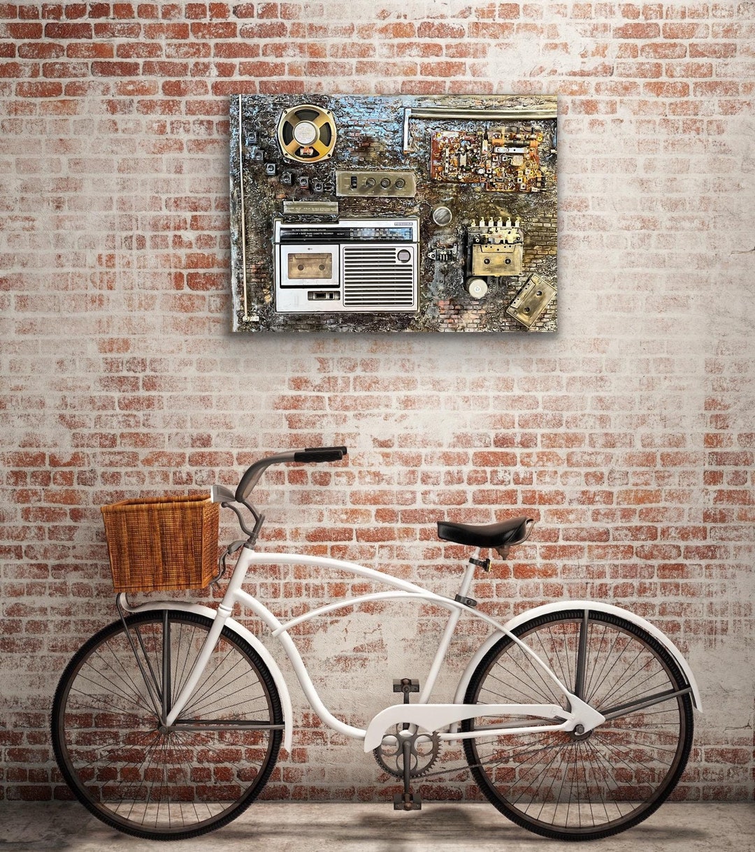 Retro Industrial Wall Art | Mixed Media Art With Vintage Radio Parts ...
