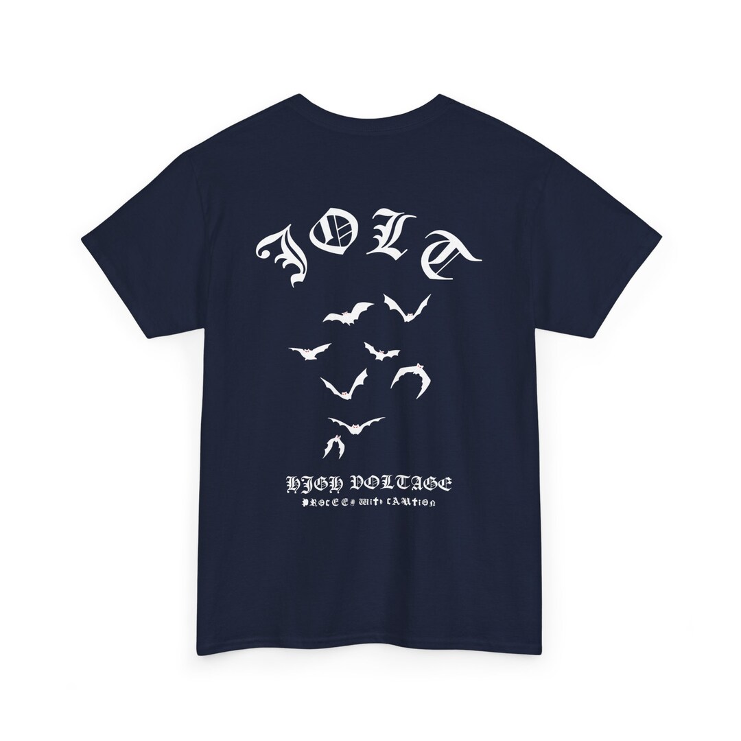 Jolt Gothic Bats Design Unisex Graphic Tee Short Sleeve T-shirt Y2k ...