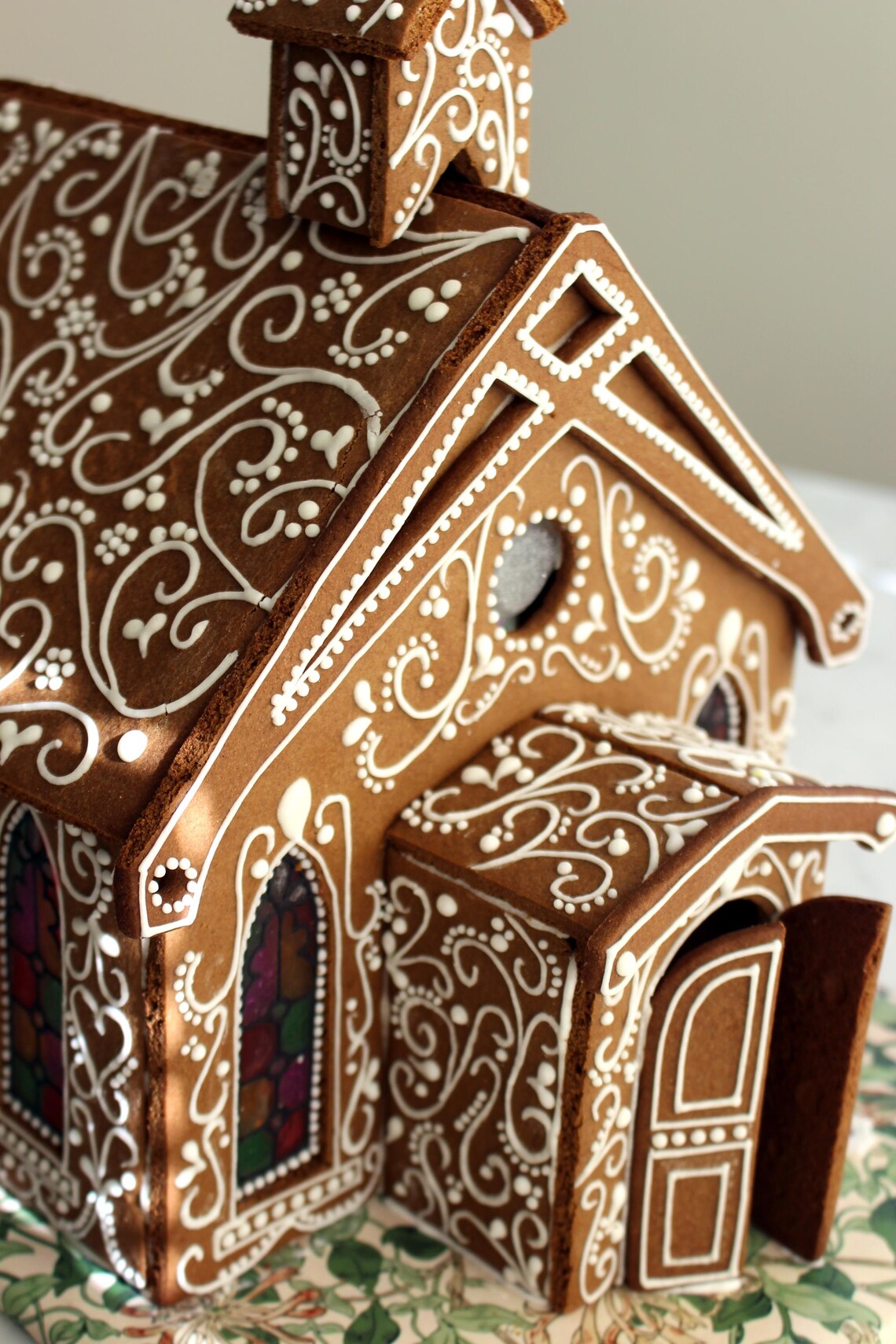 The Schoolhouse | Gingerbread House Template - Etsy
