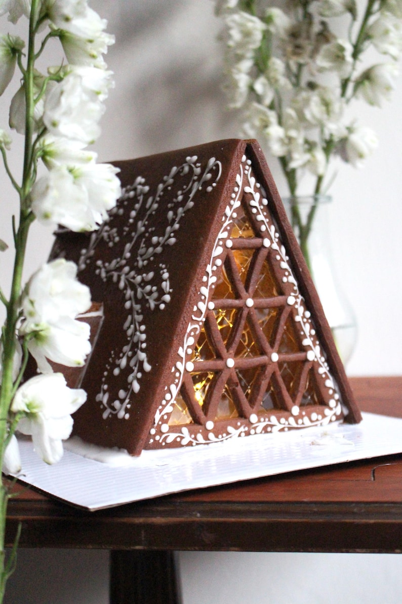 The A-frame Cabin | Gingerbread House Template - Etsy