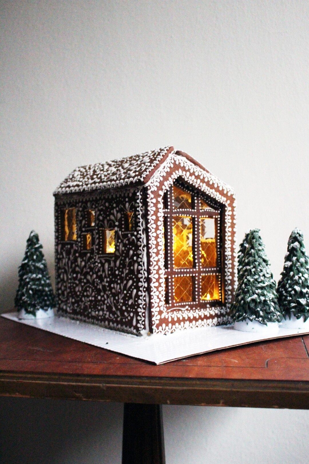 The Scandinavian Cabin | Gingerbread House Template - Etsy