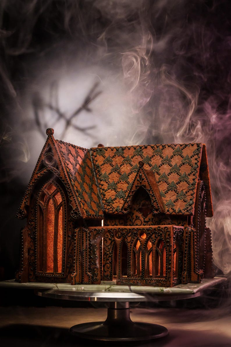 The Victorian Chateau | Gingerbread House Template - Etsy